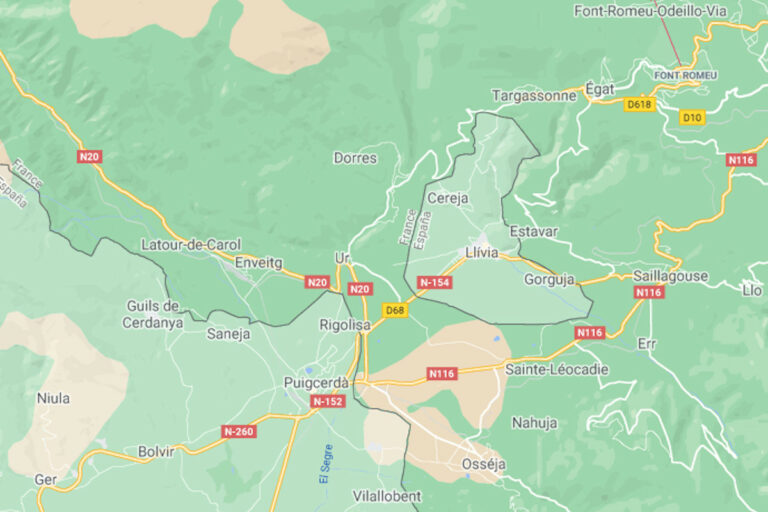 Llívia - Prstom na mape